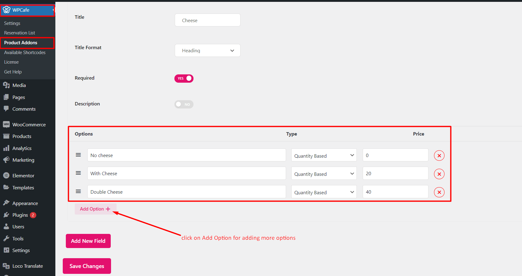 Product Addons (Pro) – Documentation for Plugins