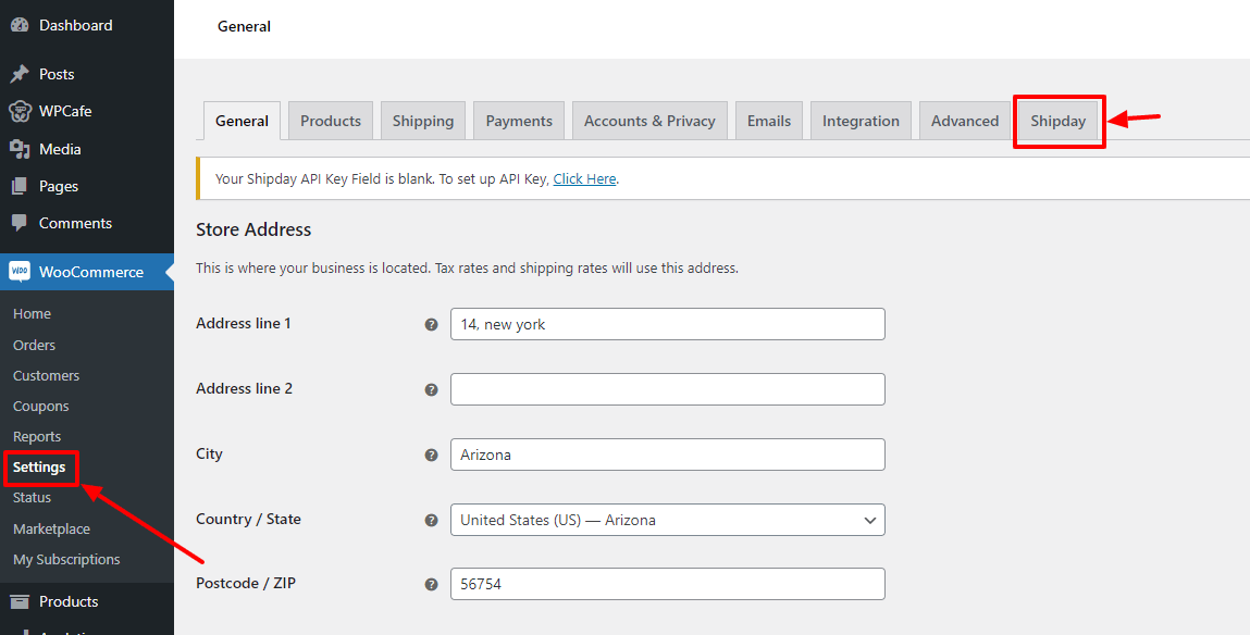 Food delivery ( Ship day ) plugin integration