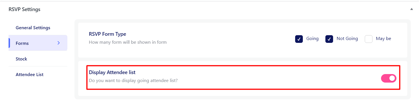 Single Event Settings – Documentation for Plugins