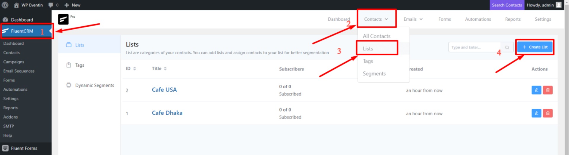 How to Integrate FluentCRM with Eventin (pro)