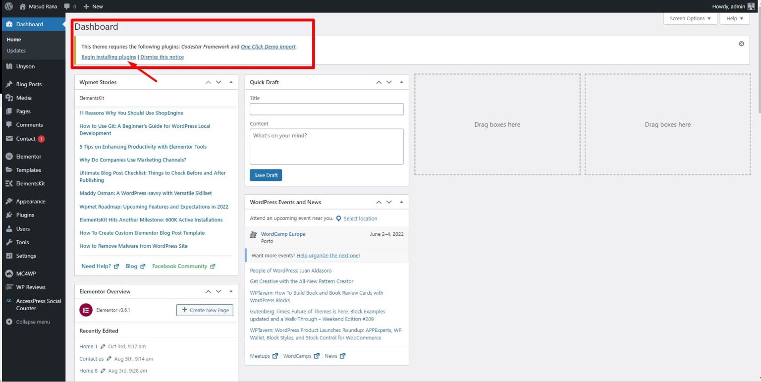 Codestar Framework Migration – Documentation for Themes